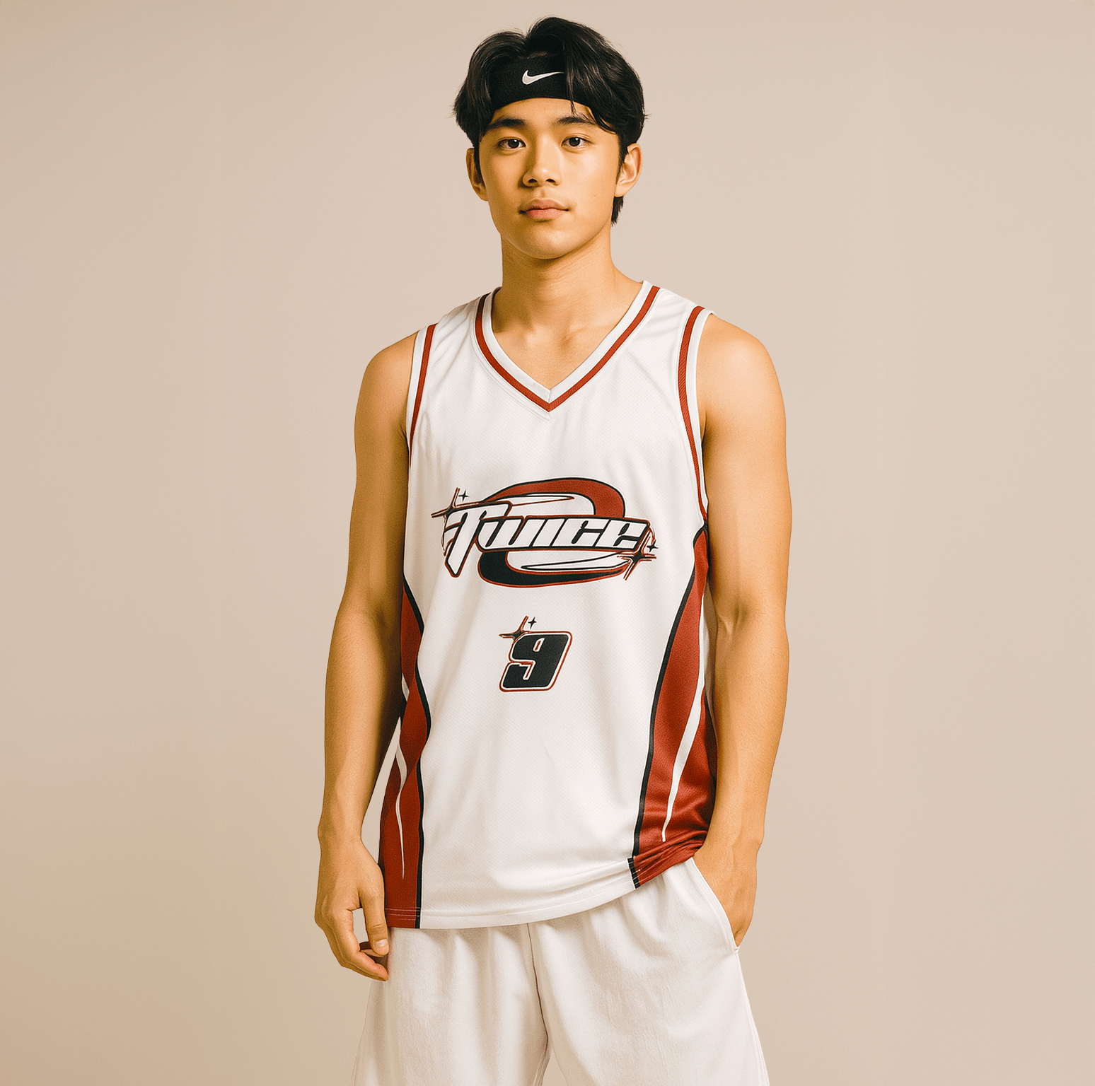 [TWICE] Sleeveless V-Neck Jersey – BiasClub